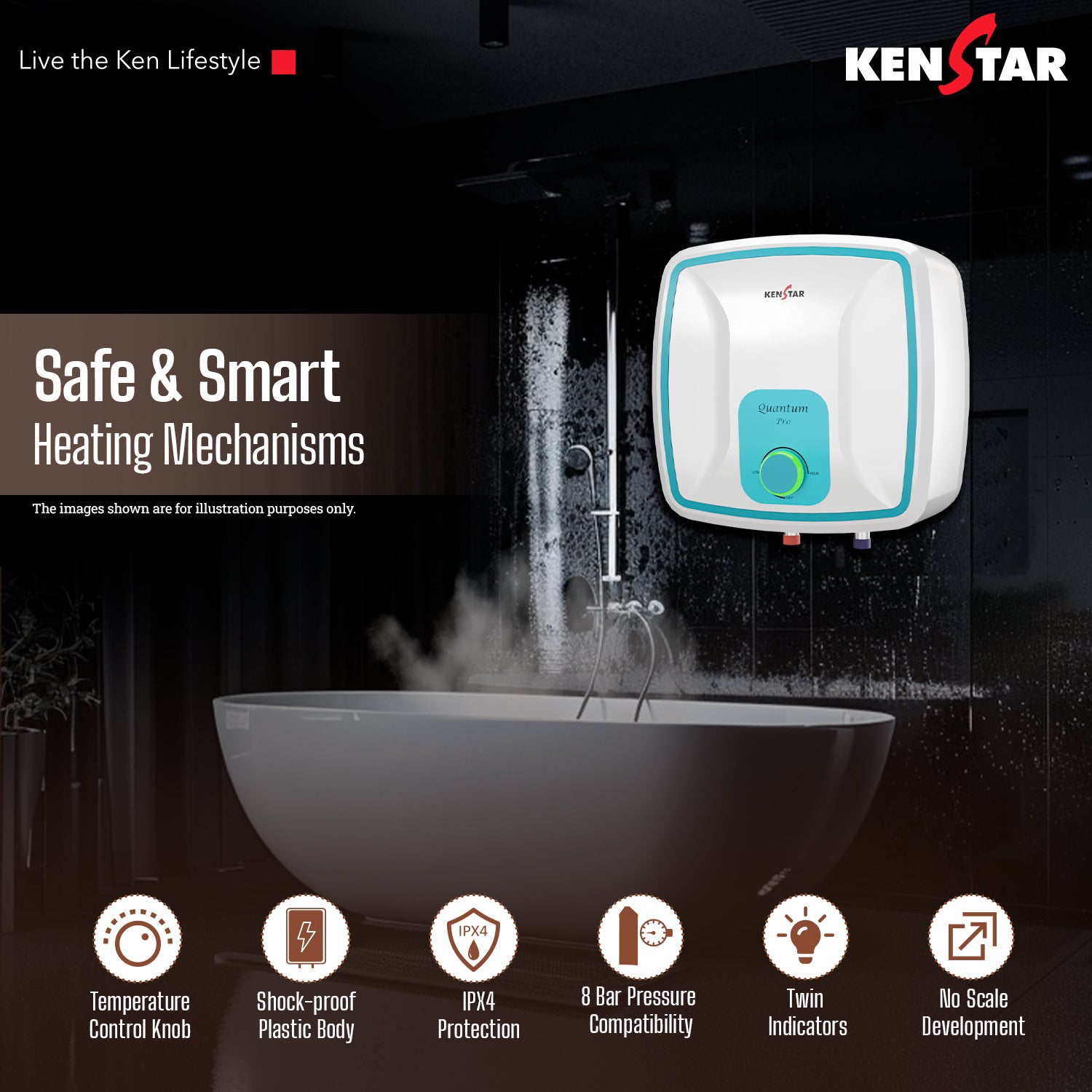 Quantum Pro 25L Storage Water Heater – Kenstar Store