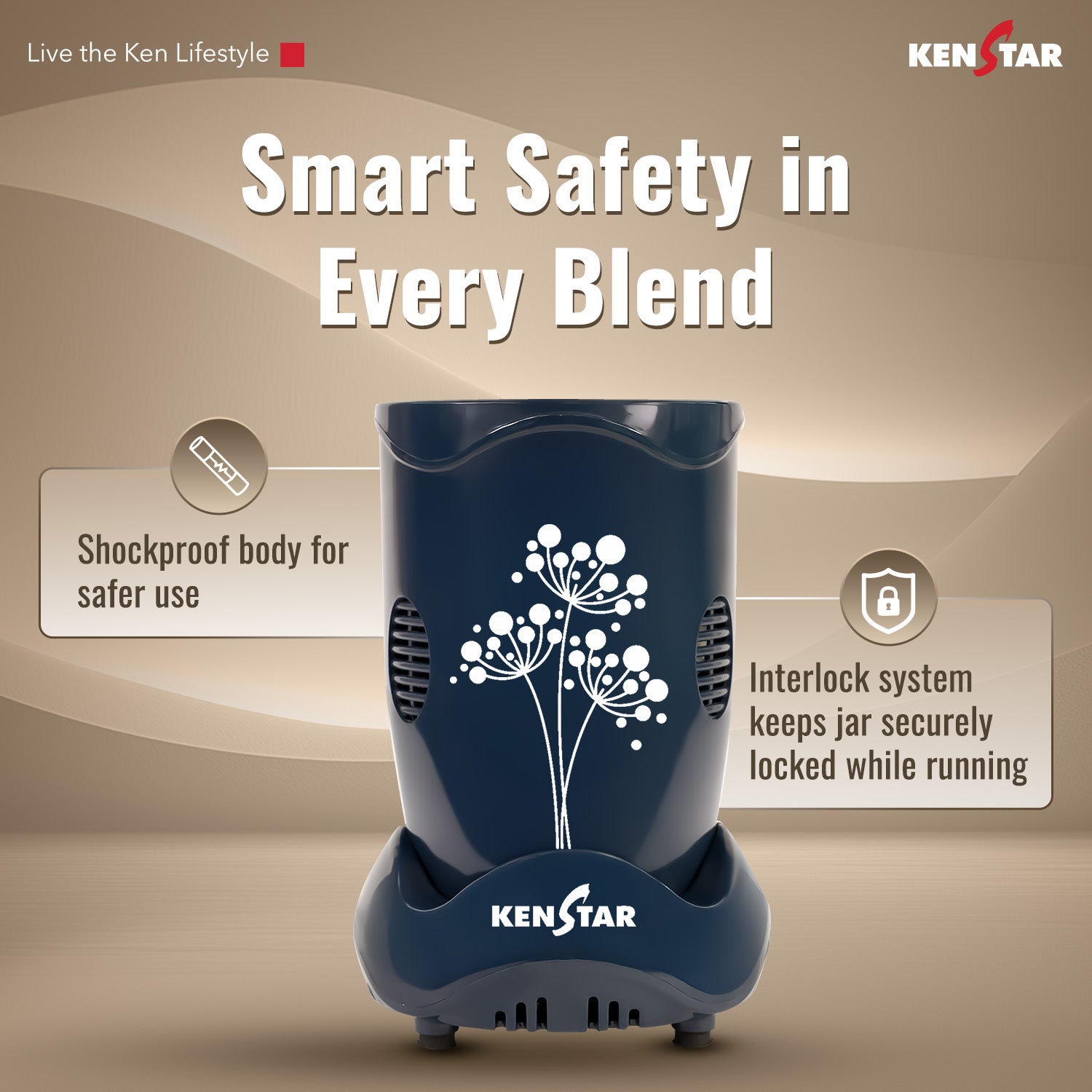 Nutrino Blender 350 W Mixer Grinder – Kenstar Store